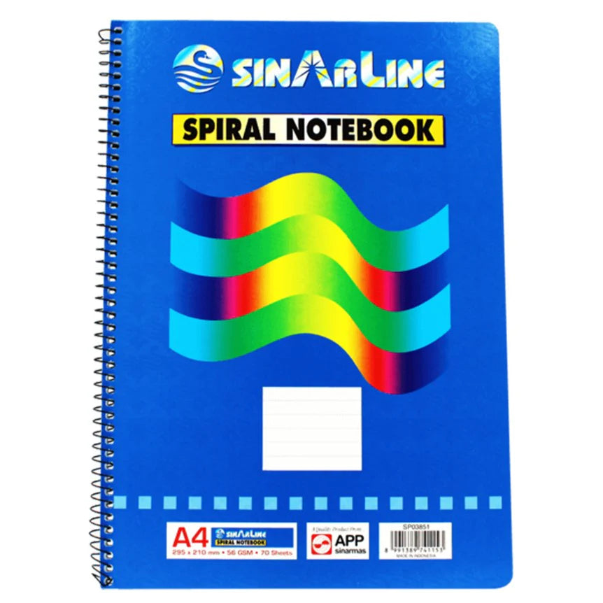 Note Book - Spiral - A4 - Side Open - Sinarline – Masuminprintways Store
